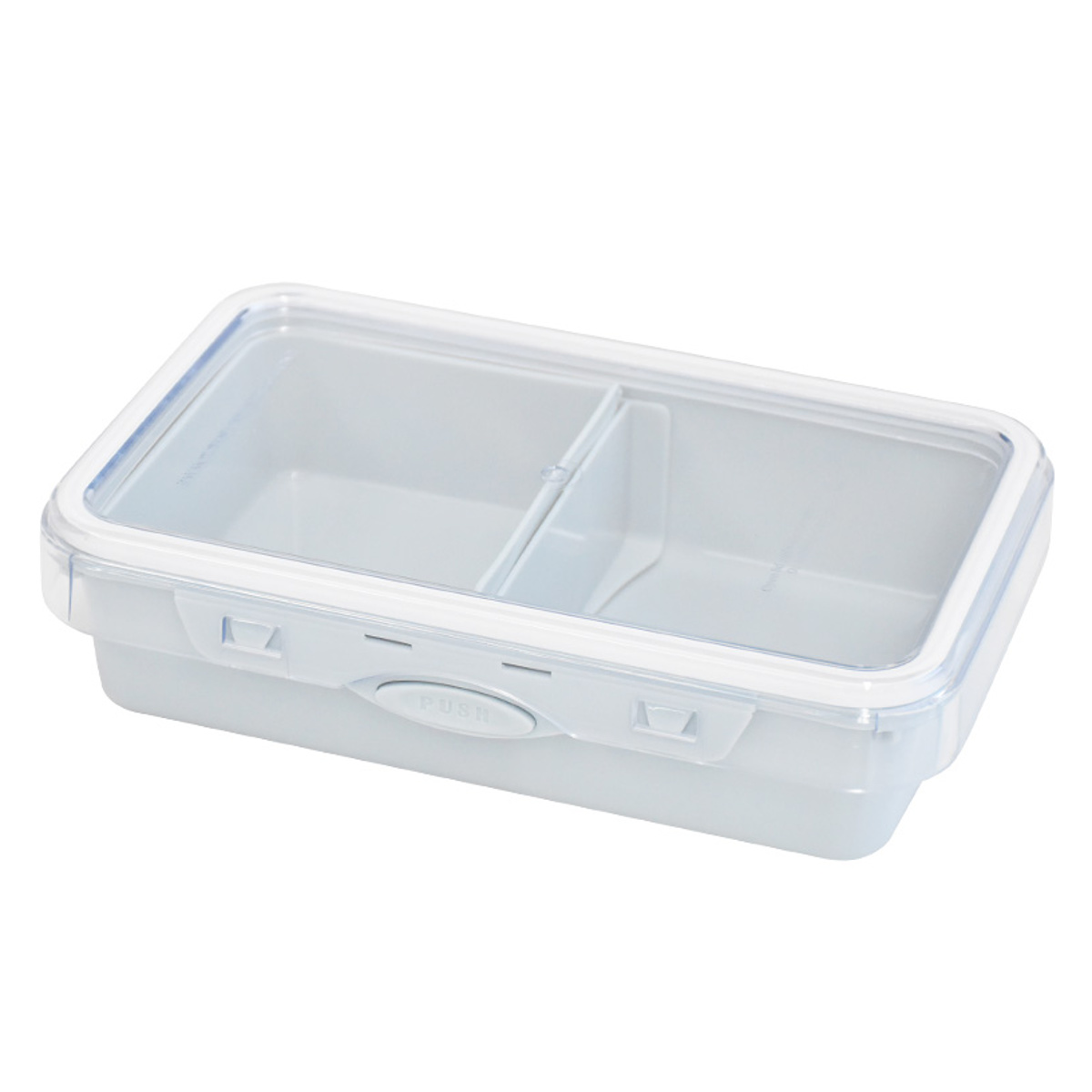 弁当箱 800ml PUSH＆PUSH ランチBOX （ お弁当箱 ランチボックス レンジ対応 食洗機対応 冷凍対応 一段 2点ロック ） : お弁当グッズのカラフルボックス - 通販 ...