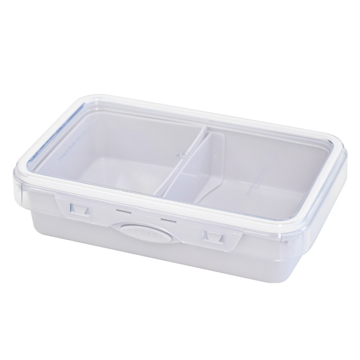 弁当箱 800ml PUSH＆PUSH ランチBOX （ お弁当箱 ランチボックス レンジ対応 食洗機対応 冷凍対応 一段 2点ロック ） : お弁当グッズのカラフルボックス - 通販 ...