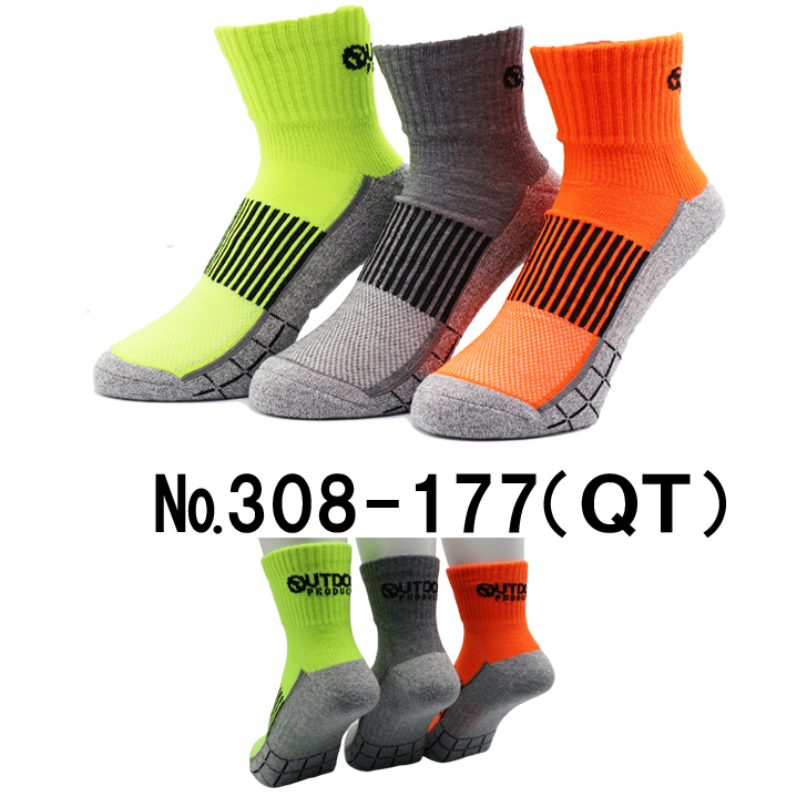 OUTDOOR PRODUCTS（アウトドアプロダクツ） NEW OUTDOOR スポーツソックス アウトドア メンズ3Pソックス size:25-27 SN QT スニーカー クォーター ...