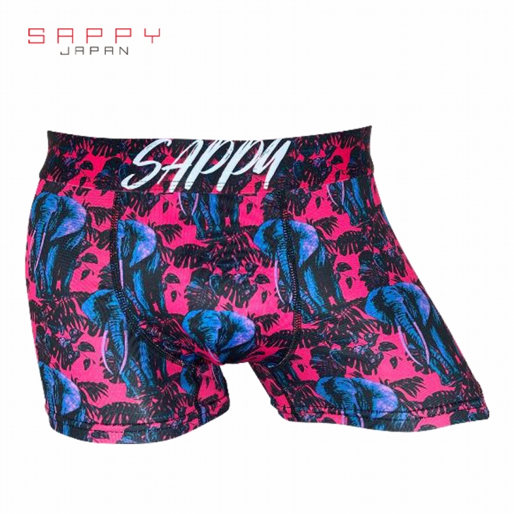 SAPPY メンズ ボクサーパンツ SAPPY エレファント ピンク M L LL サピー 前閉じ D5001 送料無料 : コンプリートYahoo!店 - 通販 - Yahoo!ショッピング