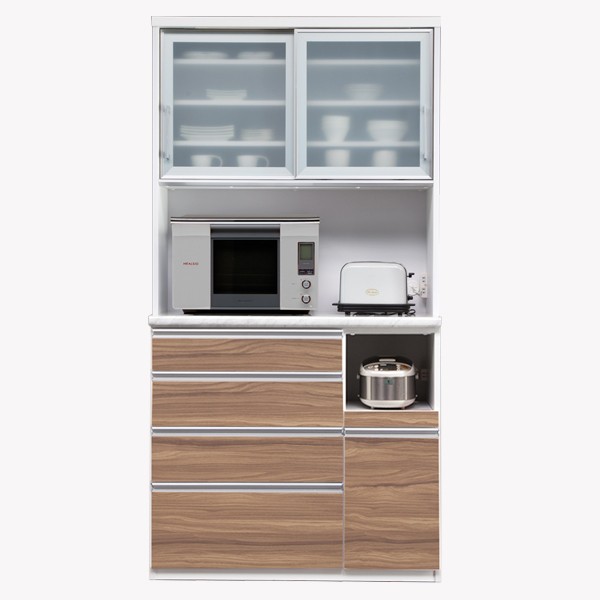 レンジ台 幅105cm 大理石風 食器棚 ダイニングボード キッチンボード 食器収納 RC :b-004682:CRASIO - 通販 ...