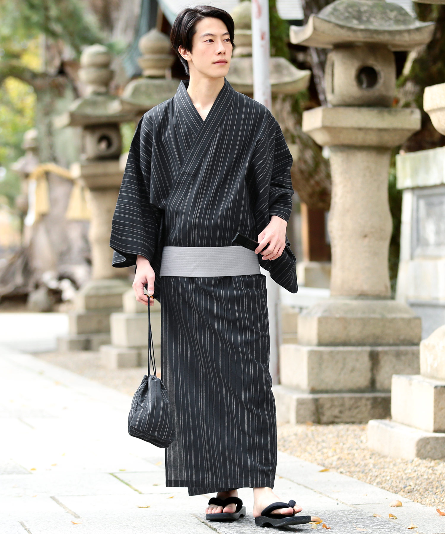 浴衣 メンズ ロシェル Roshell 紳士 和服 モダン 祭り 花火大会 作り帯 ワンタッチ帯 ストライプ ブランド ギフト 送料無料 : ブランド下着ならCrazy Ferret - 通販 ...