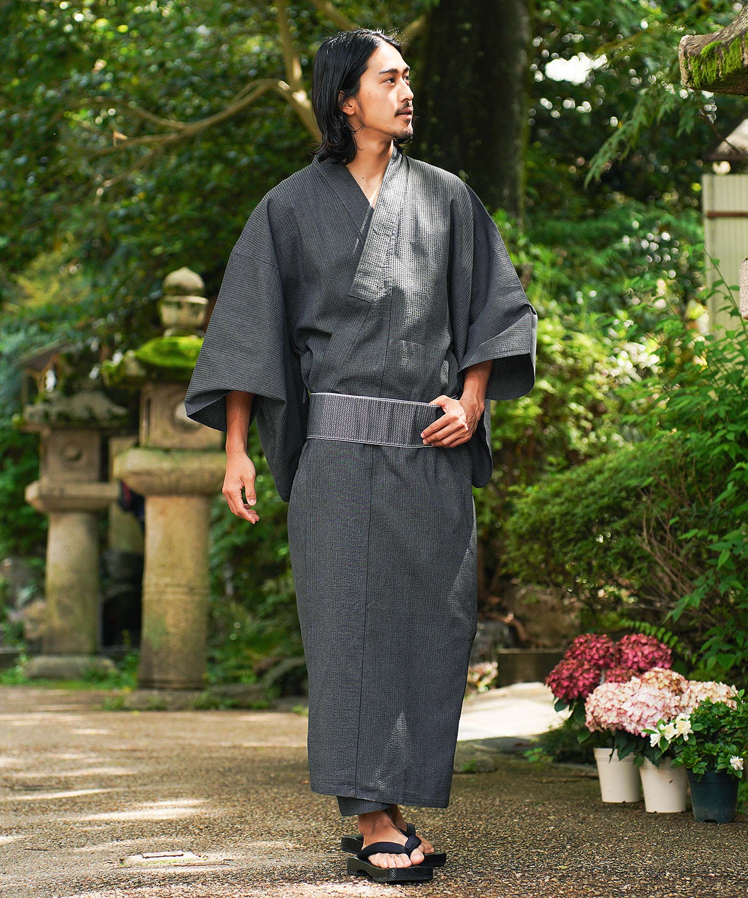 浴衣 メンズ ロシェル Roshell 紳士 和服 モダン 祭り 花火大会 作り帯 ワンタッチ帯 ボーダー ストライプ ブランド ギフト 父の日 :216766:ブランド下着ならCrazy ...