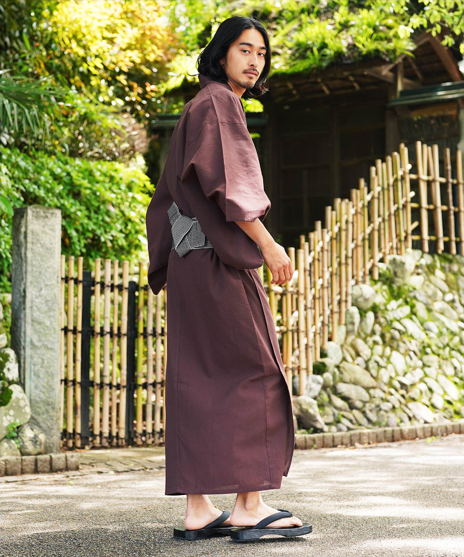 浴衣 メンズ ロシェル Roshell 紳士 和服 モダン 祭り 花火大会 作り帯 ワンタッチ帯 ボーダー ストライプ ブランド ギフト 父の日 :216766:ブランド下着ならCrazy ...