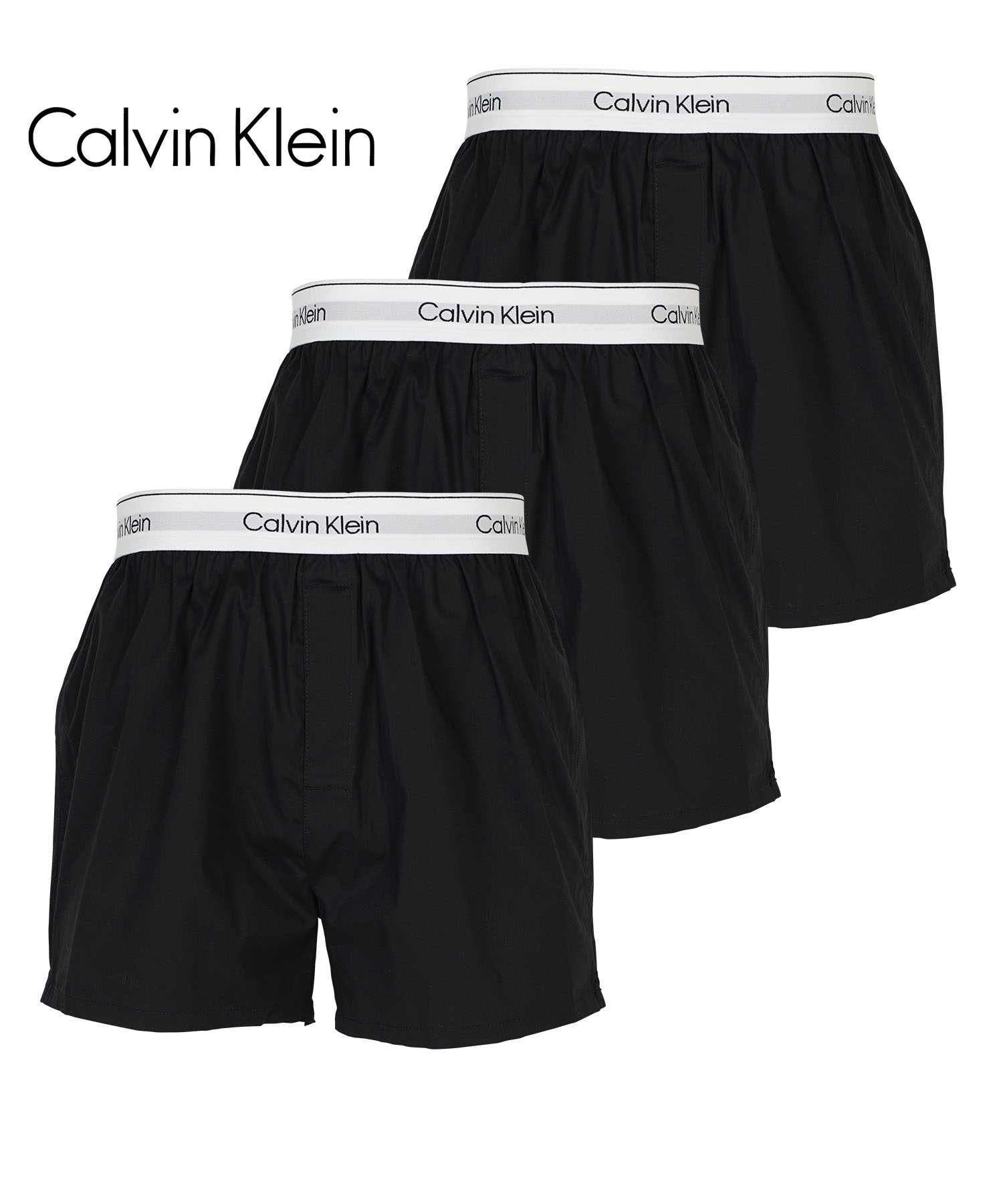 Calvin Klein（カルバン・クライン） Calvin Klein 3枚セット トランクス メンズ 下着 紳士 おしゃれ 綿 コットン ...