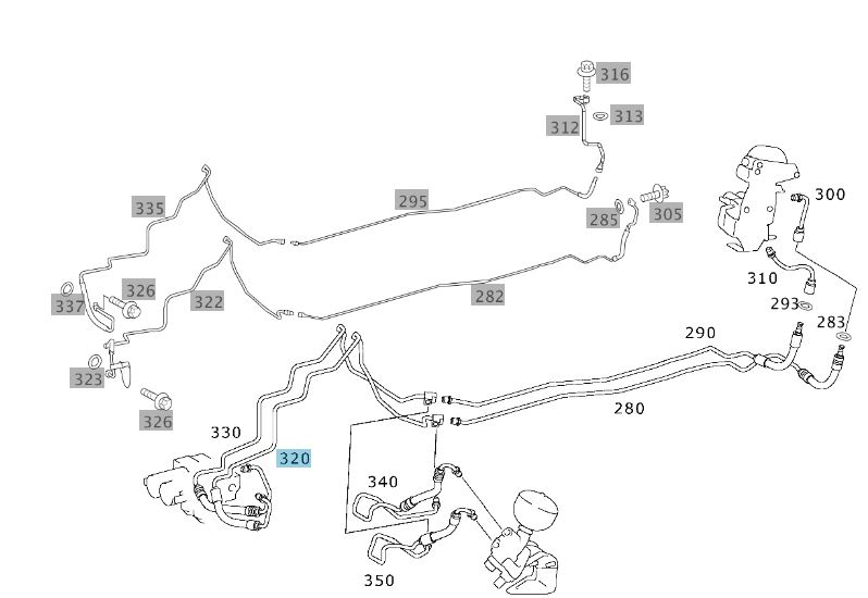 Mercedes-Benz（メルセデスベンツ）ABCホース（純正品・新品）W230純正番号：2309970682 :2309970682:輸入 ...