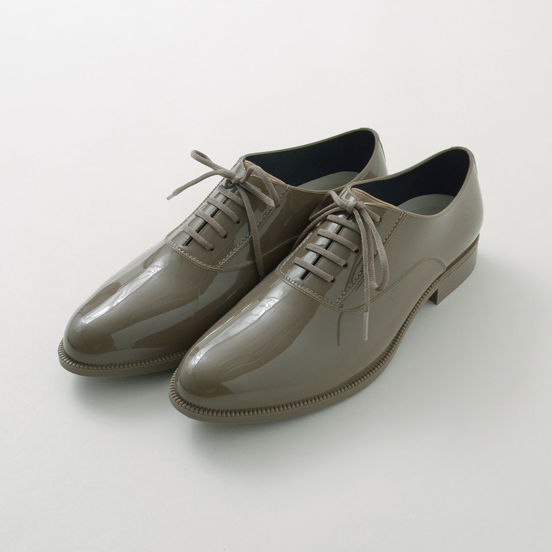 TEMPERATE TEMPERATE（テンパレイト）OSTERA レースアップ マニッシュシューズ / レインシューズ レディース 雨靴 ゴム PVC きれいめ : GochI by ...