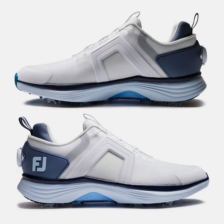 FootJoy フットジョイ FJ ゴルフシューズ メンズ ハイパーフレックス ボア MEN'S FOOTJOY HYPERFLEX BOA 55480 ホワイト/ブルー ソフトスパイク ...