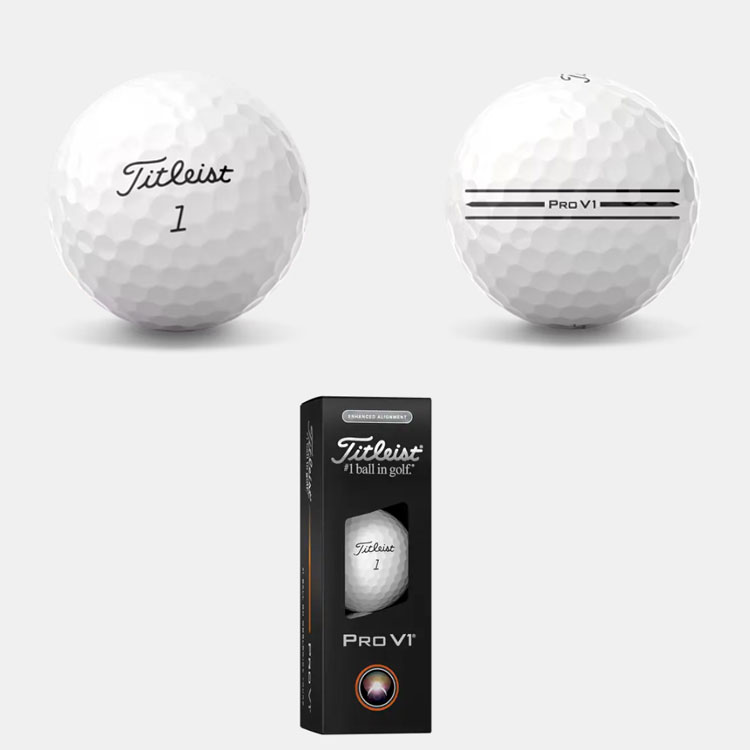 Titleist 【数量限定】タイトリスト ゴルフボール プロ V1 エイム エンハンスド アライメント Pro AIM Enhanced ...