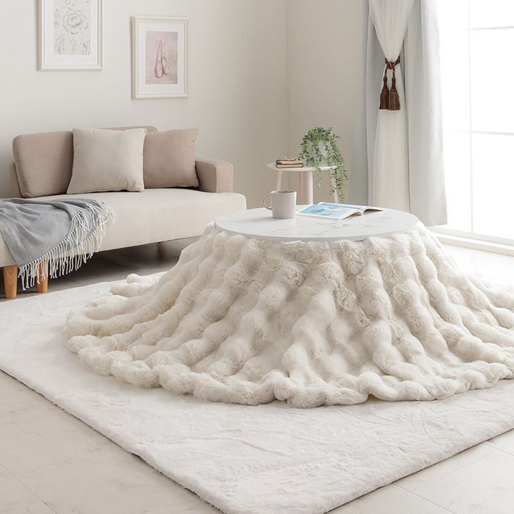 イケヒコ ラピアスプレミアム こたつ掛け布団 (I) こたつ布団 円形 丸