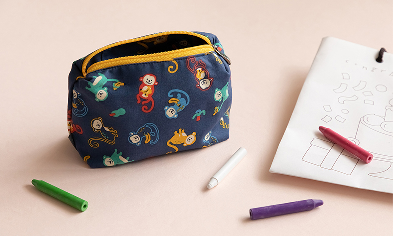 デコレクションズ 【OUTLET】生地・布・入園入学 ≪ Dumpy monkey ≫ コットン/幅104cm 【オリジナル生地】【10cm ...