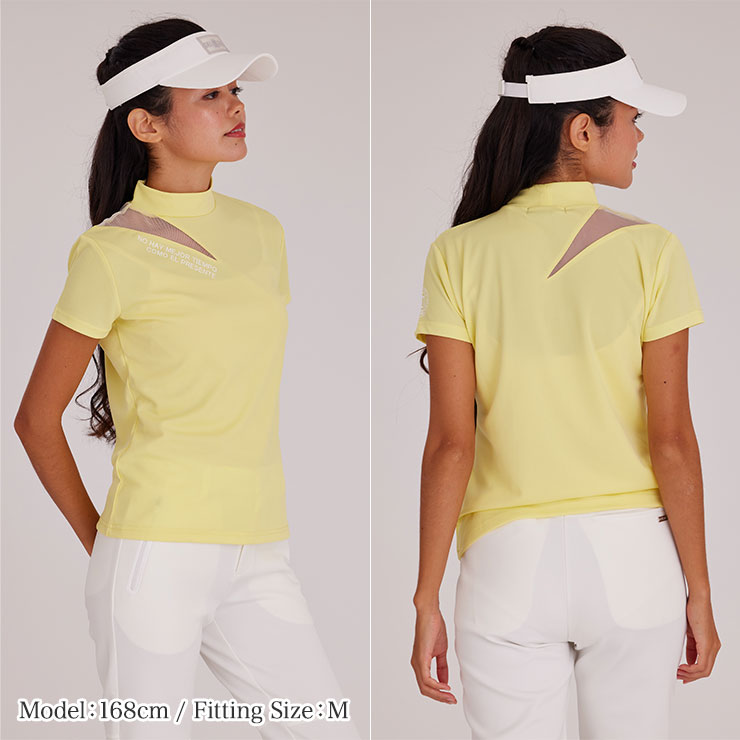 7827 メッシュ使い モックネックシャツ M/L/LL/3L レディースゴルフウェア :7827:DELSOL GOLF Yahoo!店 ...