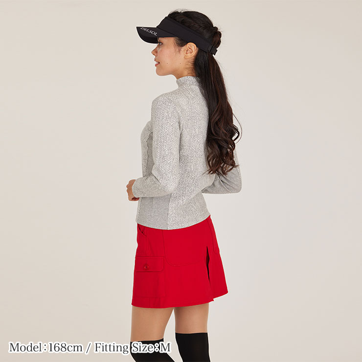 7844 カットジャガード長袖ハイネックトップス 秋冬 M/L/LL/3L レディースゴルフウェア : 7844 : DELSOL GOLF Yahoo!店 - 通販 - Yahoo!ショッピング