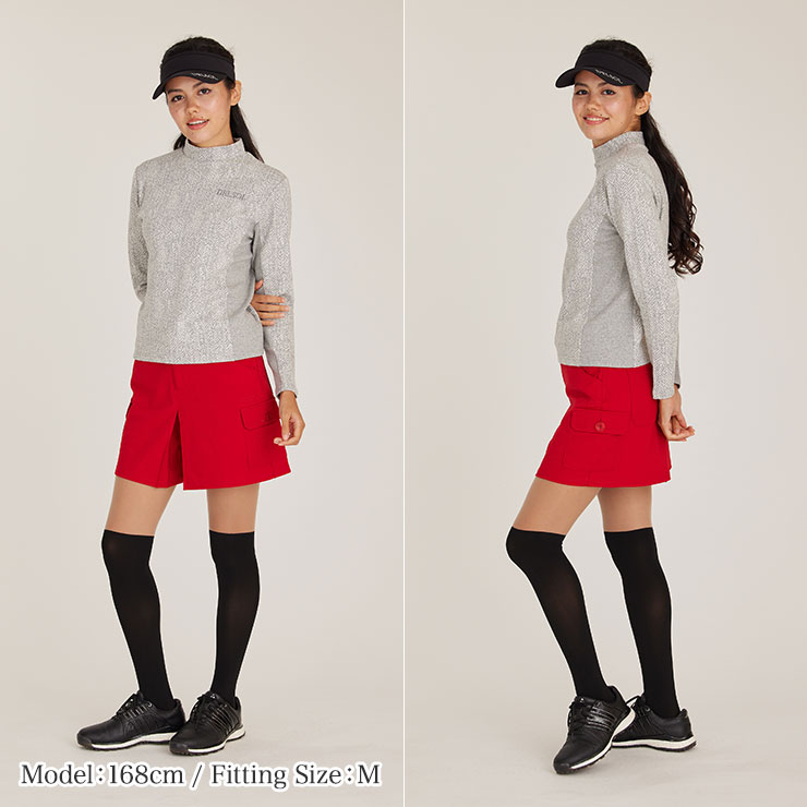 7844 カットジャガード長袖ハイネックトップス 秋冬 M/L/LL/3L レディースゴルフウェア : 7844 : DELSOL GOLF Yahoo!店 - 通販 - Yahoo!ショッピング