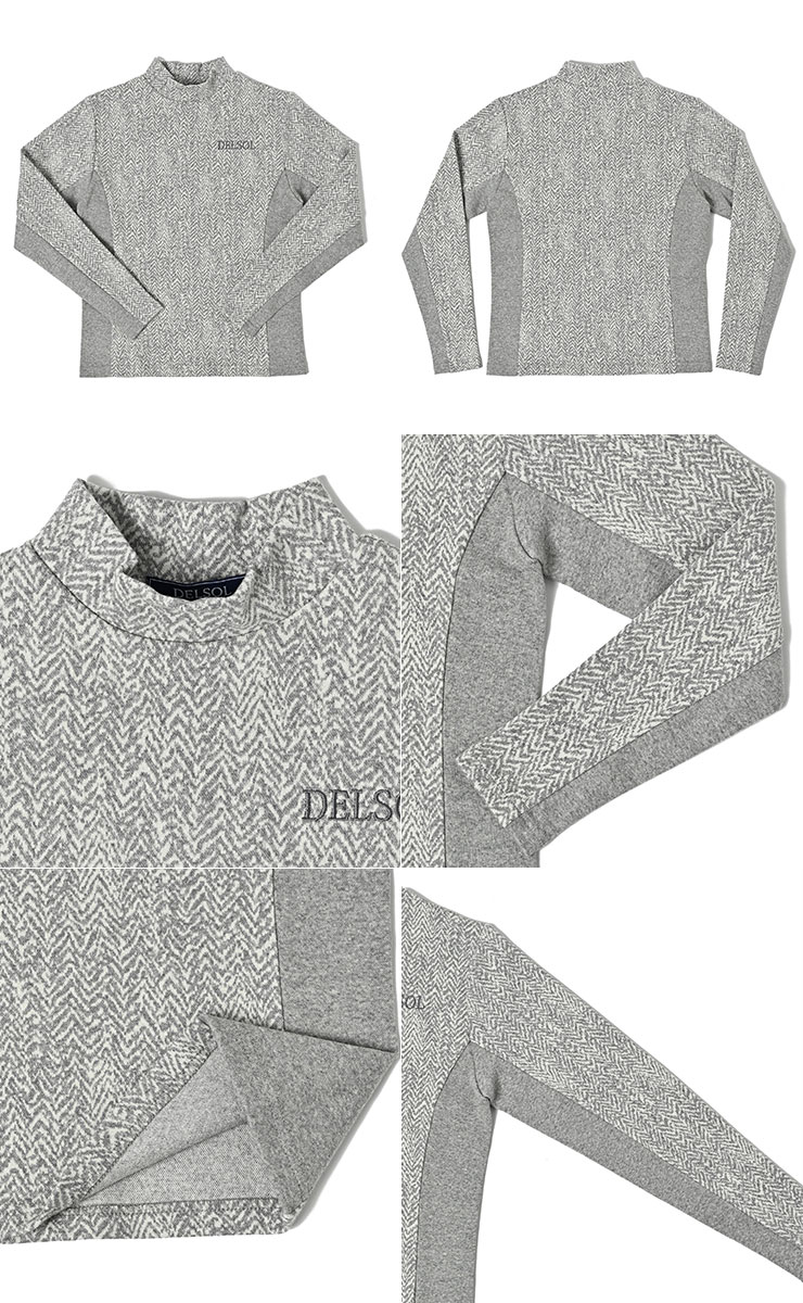 7844 カットジャガード長袖ハイネックトップス 秋冬 M/L/LL/3L レディースゴルフウェア : DELSOL GOLF Yahoo!店 - 通販 - Yahoo!ショッピング