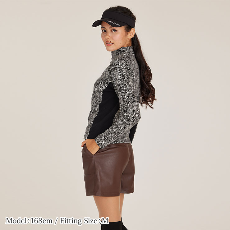 7844 カットジャガード長袖ハイネックトップス 秋冬 M/L/LL/3L レディースゴルフウェア : 7844 : DELSOL GOLF Yahoo!店 - 通販 - Yahoo!ショッピング