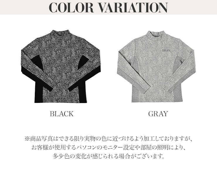 7844 カットジャガード長袖ハイネックトップス 秋冬 M/L/LL/3L レディースゴルフウェア : DELSOL GOLF Yahoo!店 - 通販 - Yahoo!ショッピング