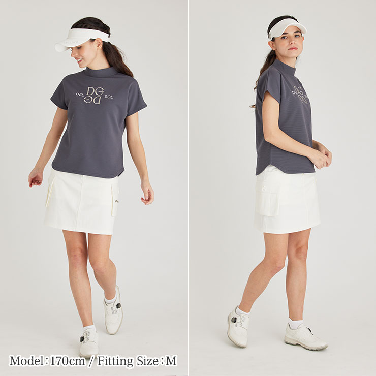 7874 ドルマンスリーブ モックネックシャツ M/L/LL/3L レディースゴルフウェア : DELSOL GOLF Yahoo!店 - 通販 - Yahoo!ショッピング