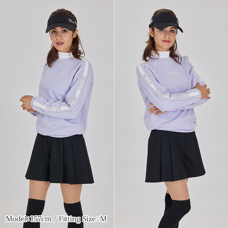 m0051 mona delsol 袖ジャガード裏毛トレーナー 防寒 M/L 防寒 秋冬 おしゃれ レディースゴルフウェア : m0051 : DELSOL GOLF Yahoo!店 - 通販 ...