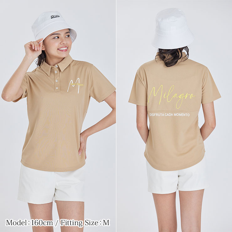 mona delsol ラウンドヘム鹿の子半袖ポロシャツ M/L 大きいサイズ レディースゴルフウェア : DELSOL GOLF Yahoo!店 - 通販 - Yahoo!ショッピング