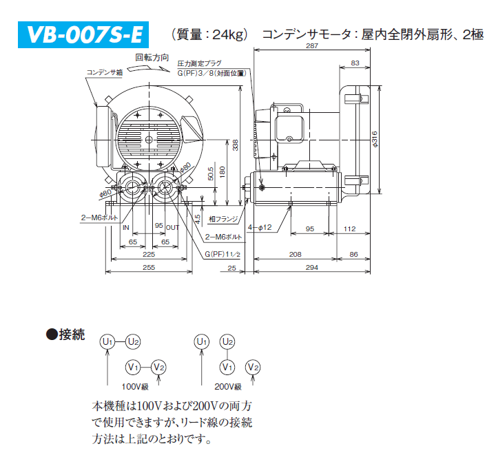 日立産機システム VB-007S-E 単相100V ボルテックスブロワ Eシリーズ :HTA-VB-007S-E-100V:伝動機ドットコム DIY・日曜大工店 - 通販 - Yahoo!ショッピング