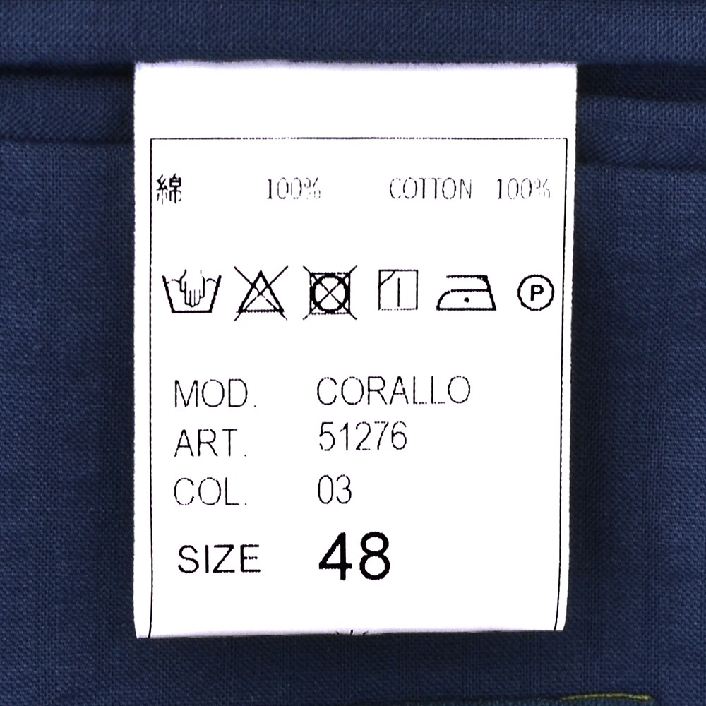 ジャンネット GIANNETTO シャツジャケット メンズ シアサッカー CORALLO コラッロモデル シングル2つ釦 コットンインディゴ ラペルピン イタリア製 国内正規品 : メンズ ...