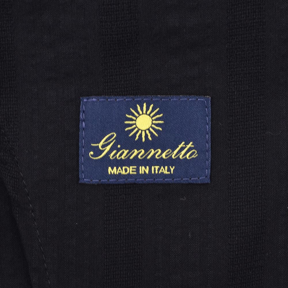 ジャンネット GIANNETTO シャツジャケット メンズ 織り柄 シアサッカー生地 CORALLO コラッロシリーズ シングル2つ釦 ブラック 黒 軽量 国内正規品 : メンズブランドでら ...