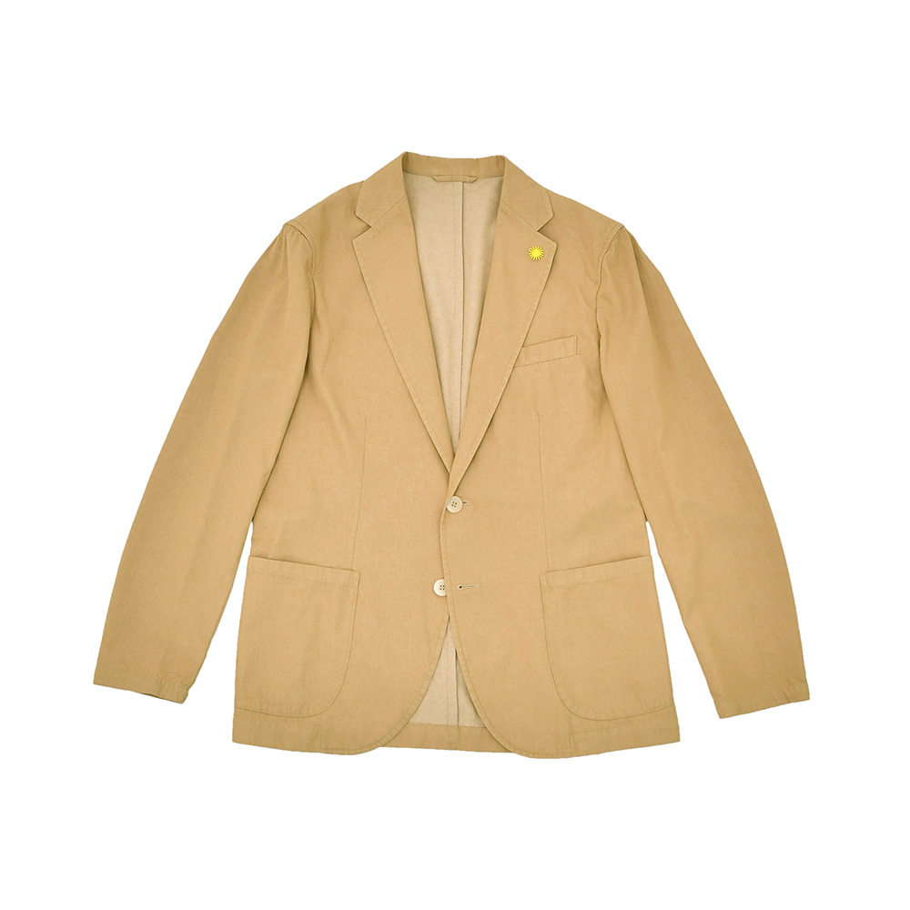 ジャンネット GIANNETTO シャツジャケット メンズ 薄手シャンブレー CORALLO コラッロ シングル2つ釦 コットンブラウンベージュ 背抜き仕様 国内正規品 : メンズブランドでら ...