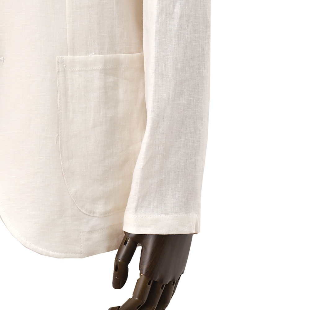 ジャンネット GIANNETTO シャツジャケット メンズ 麻生地 CORALLO コラッロモデル シングル2つ釦 オフホワイト 白 ラペルピン イタリア製 国内正規品 : メンズブランドでら ...