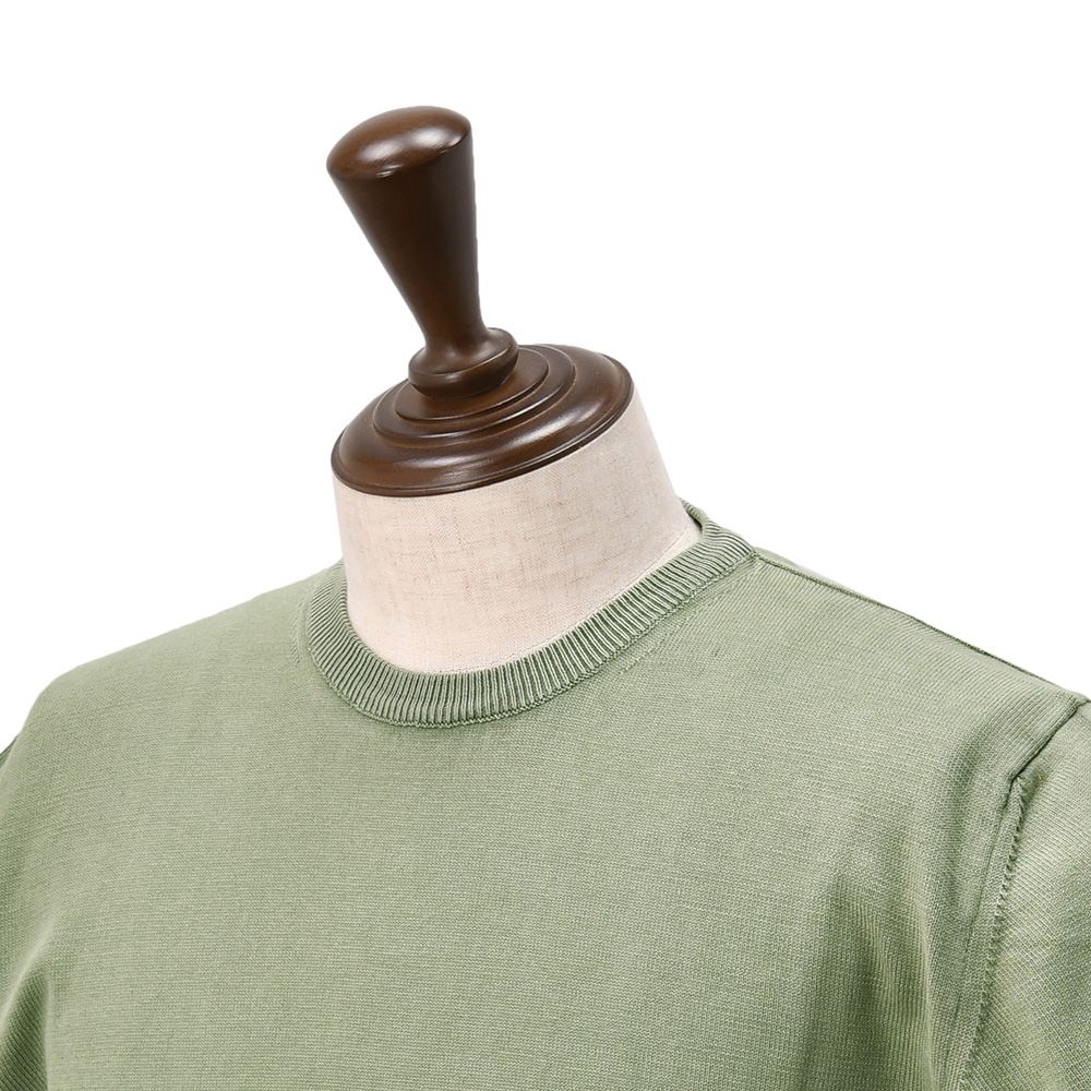 ノミアモ nomiamo ニットTシャツ メンズ クルーネック仕様 ショートスリーブ 12ゲージコットン カーキ ハイゲージ レギュラーシルエット 国内正規品 : メンズブランドでらでら公式 ...