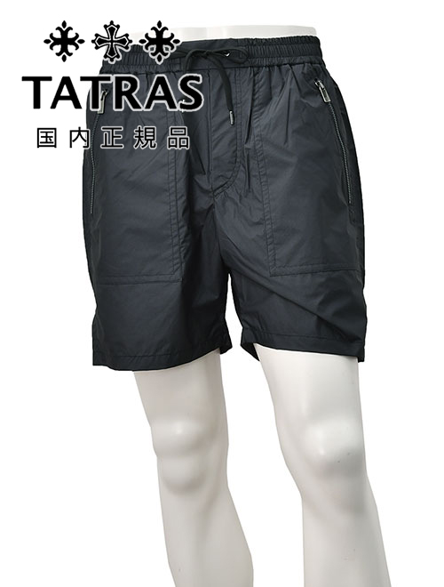 タトラス TATRAS ハーフパンツ メンズ レアロ LEARO ナイロン 透湿防水 ネイビー 紺 ミリタリーショーツ ドローコード付きゴム ...