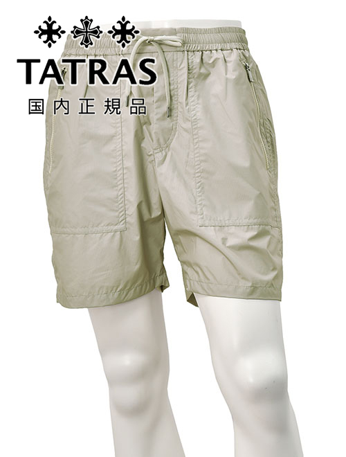 タトラス TATRAS ハーフパンツ メンズ レアロ LEARO ナイロン 透湿防水 グレー ミリタリーショーツ ドローコード付きゴムウエスト ...