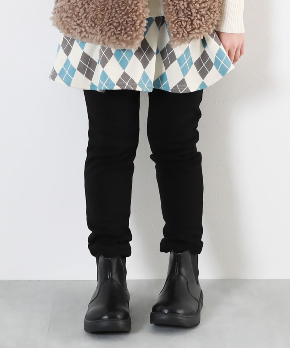 devirock スカッツ 10分丈 ボトムス スカート RICH WARM 裏シャギー 両側ポケット付き プリント キッズ ベビー服 子供服 女の子 デビロック : devirock ...