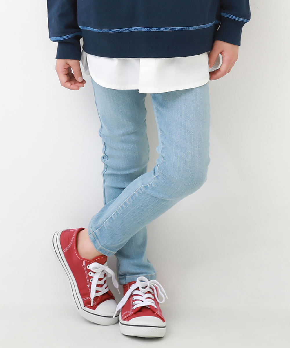 【予約】 子供服 楽デニム スキニーパンツ キッズ 男の子 女の子 ロングパンツ ズボン パンツ ボトムス devirock デビロック :162UBT010:devirock Yahoo ...