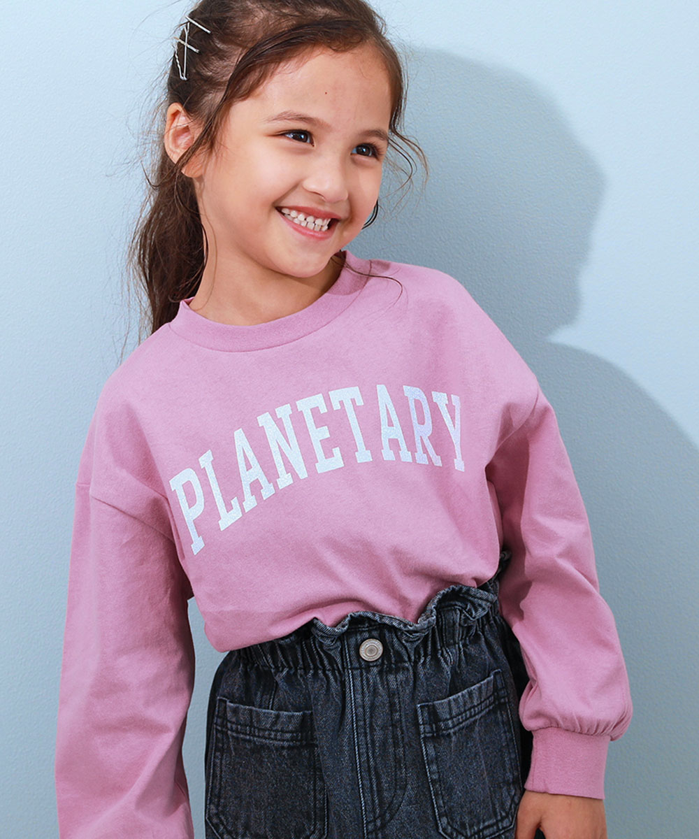 devirock（デビロック） ロンT トップス 綿100％ デビラボ ガールズ クロップド丈 プリント 長袖Tシャツ キッズ 子供服 女の子 : devirock Yahoo!ショッピング店 ...