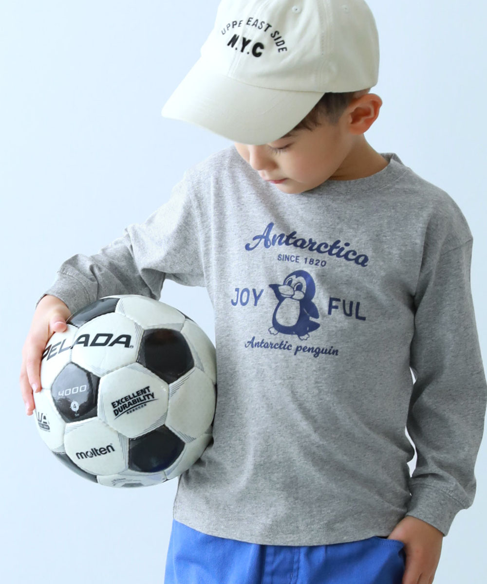 devirock ロンT トップス 綿100％ デビラボ BOXシルエット プリント袖リブ 長袖Tシャツ キッズ ベビー服 子供服 男の子 女の子 デビロック 送料無料 : devirock ...