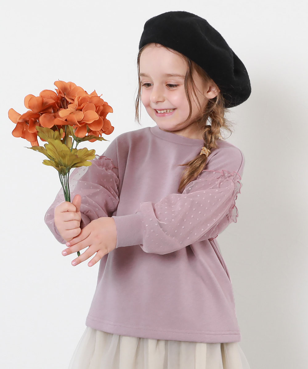 子供服 ガールズ 袖チュール トレーナーキッズ 女の子 トップス パーカー トレーナー デビロック devirock : 181gtp005 : devirock Yahoo!ショッピング店 ...