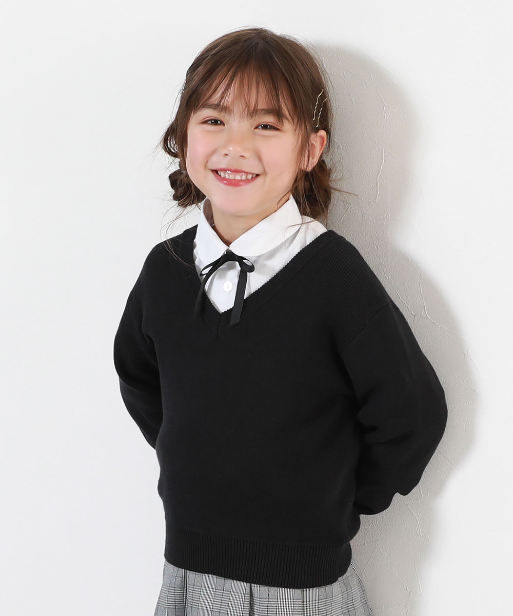 devirock（デビロック） 綿100％ 洗える スクールニット Vネック プルオーバー キッズ 子供服 男の子 女の子 : devirock Yahoo!ショッピング店 - 通販 ...