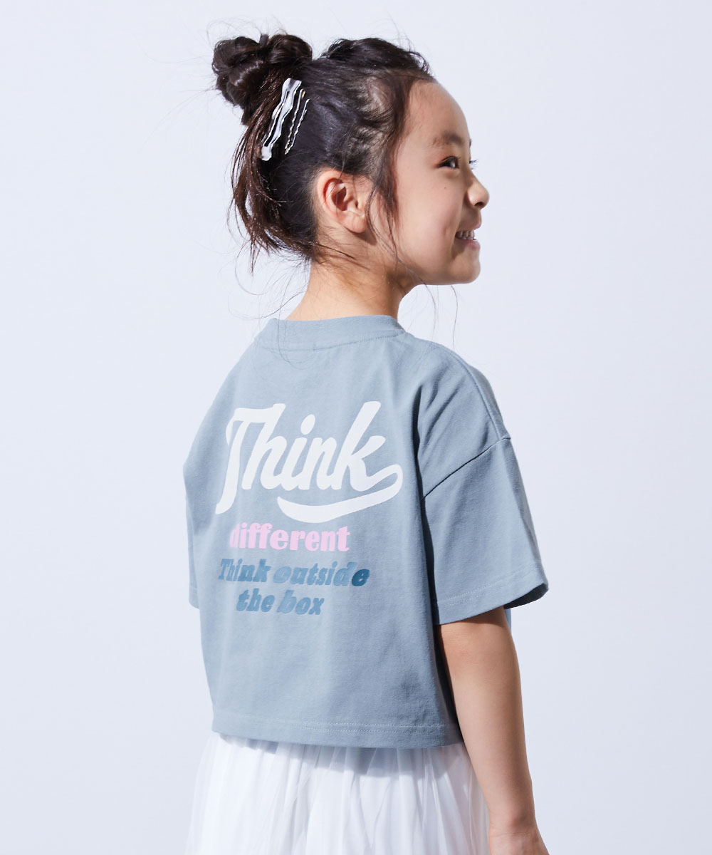 devirock（デビロック） Tシャツ トップス 綿100％ デビラボ ガールズ クロップド丈 プリント半袖Tシャツ キッズ 子供服 女の子 devirock 25ss_ガールズトレンド ...