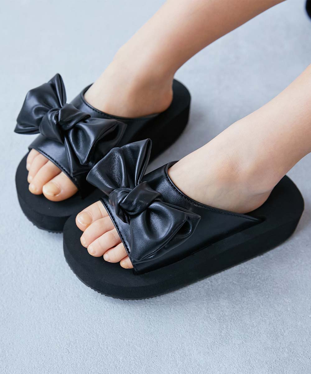 devirock サンダル シューズ ふわもちボリュームソール リボンサンダル キッズ 子供服 女の子 デビロック 25ss_サンダル 25ss_ガールズトレンド : devirock ...