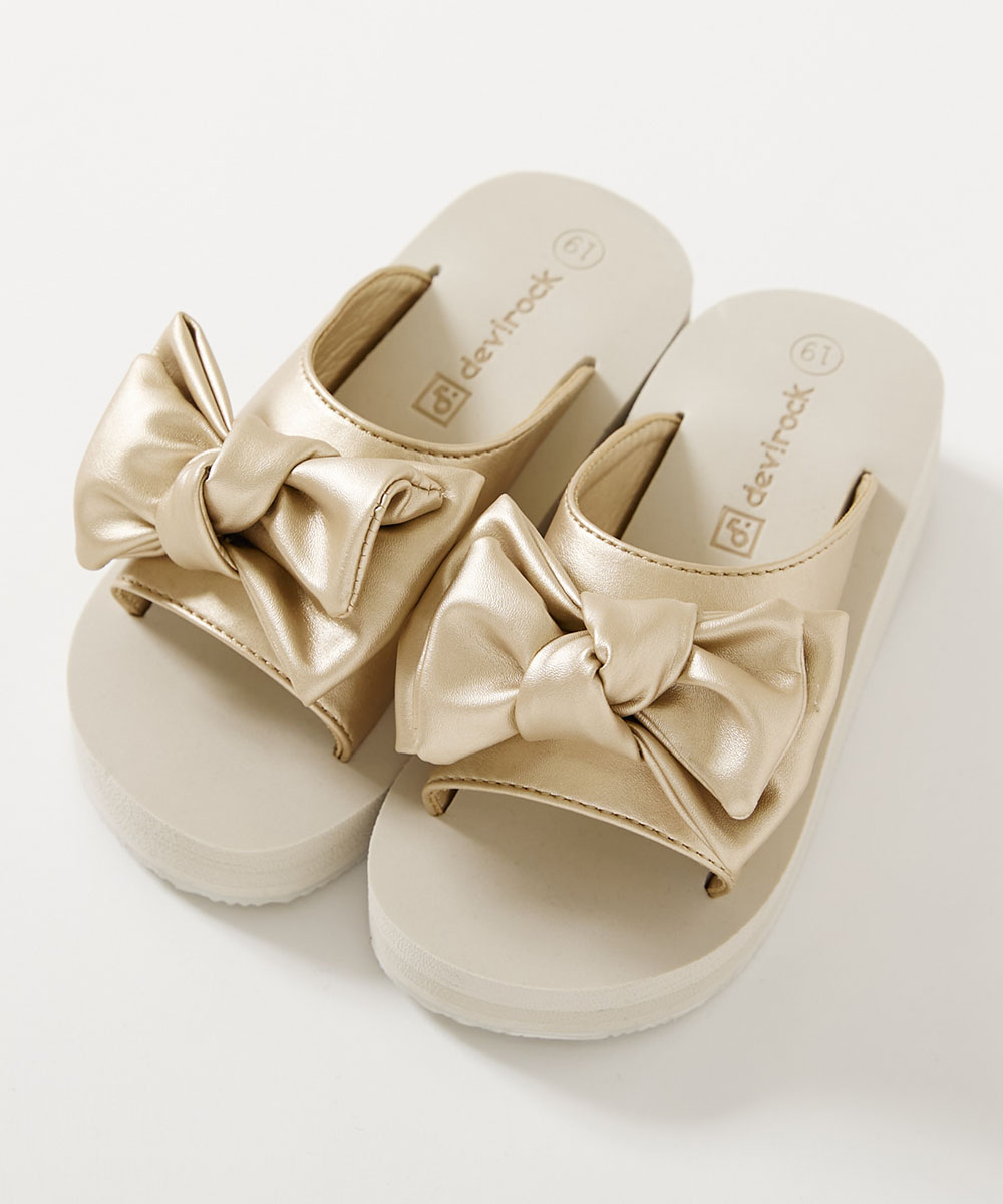 devirock サンダル シューズ ふわもちボリュームソール リボンサンダル キッズ 子供服 女の子 デビロック 25ss_サンダル 25ss_ガールズトレンド : devirock ...