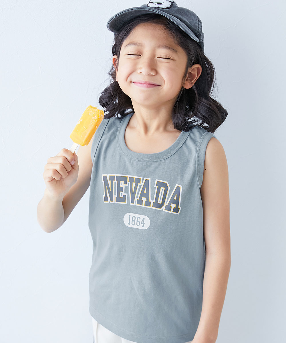 devirock ノースリーブ トップス タンクトップ 綿100％ デビラボ プリントタンクトップ キッズ ベビー服 子供服 男の子 女の子 デビロック : devirock Yahoo ...