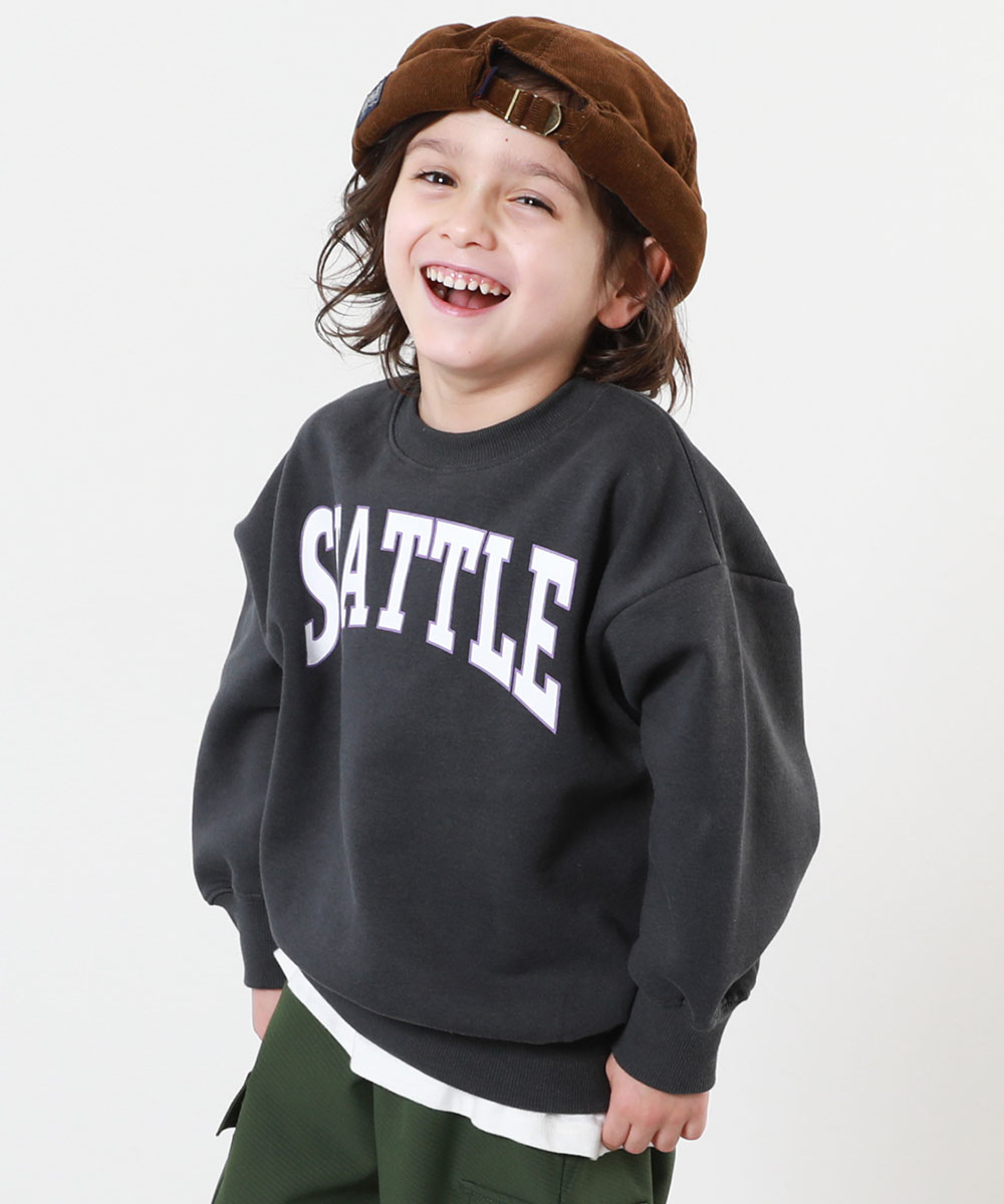 devirock トレーナー トップス デビラボ プリント 裏起毛 BIGシルエットトレーナー キッズ ベビー服 子供服 男の子 女の子 デビロック 25aw_linkcode ...