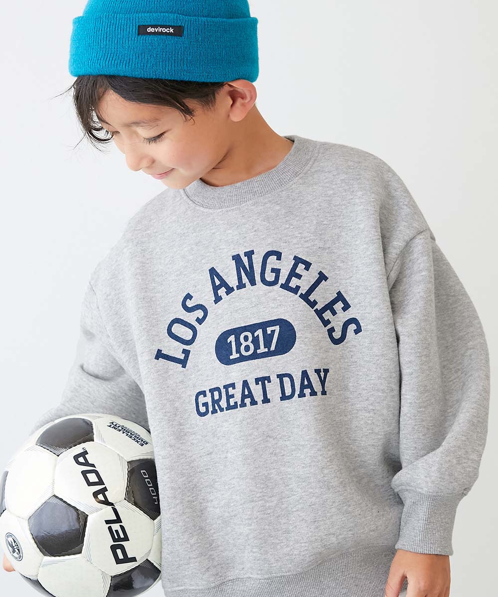 devirock トレーナー トップス デビラボ プリント 裏起毛 BIGシルエットトレーナー キッズ ベビー服 子供服 男の子 女の子 デビロック 25aw_linkcode ...