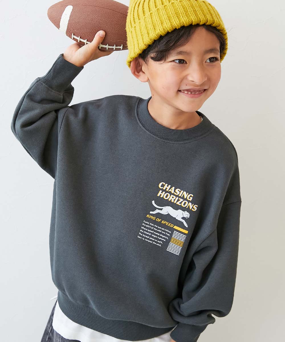 devirock トレーナー トップス デビラボ プリント 裏起毛 BIGシルエットトレーナー キッズ ベビー服 子供服 男の子 女の子 デビロック 25aw_linkcode ...