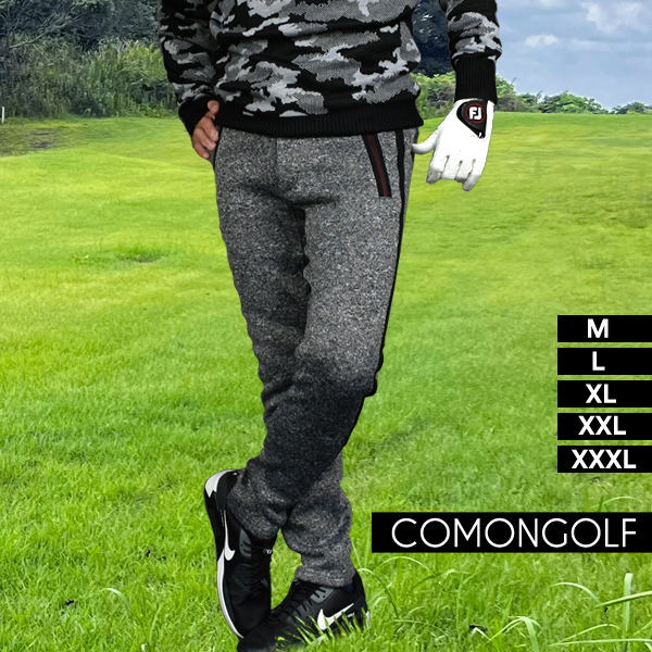 ゴルフウェア メンズ パンツ ゴルフパンツ スライバーニット 防寒 サイドライン ゴルフウェアメンズ おしゃれ 秋冬 サンタリート CG-23008ST : cg-23008st : サンタ ...