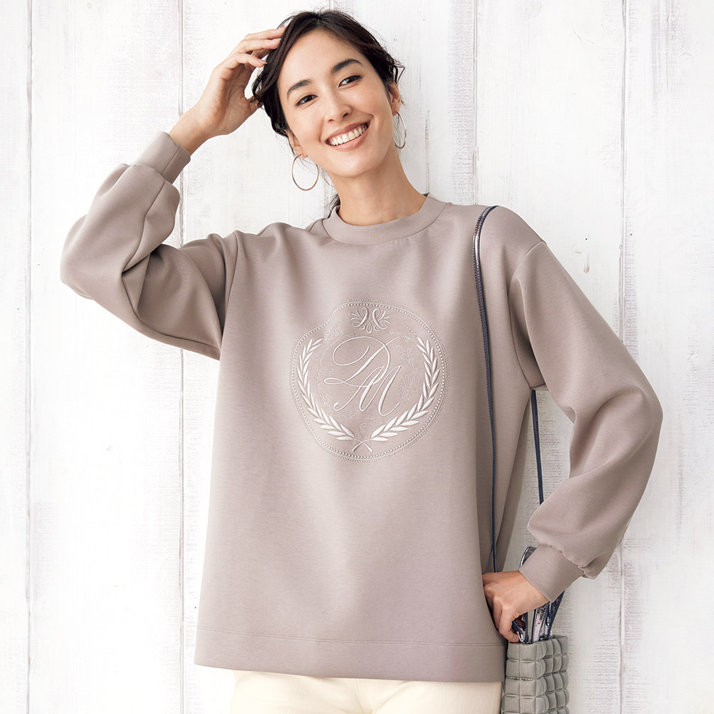 dinos（ディノス） ロゴ刺しゅう入り ダンボールジャージー プル