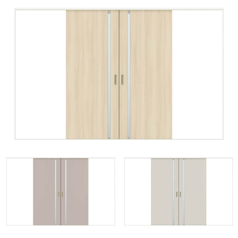 ラシッサ 【旧仕様】 【オーダーサイズ 】室内引戸 Vレール方式 リクシル ラシッサD キナリモダン 引分け戸 AKWH-LGL ケーシング付 ...