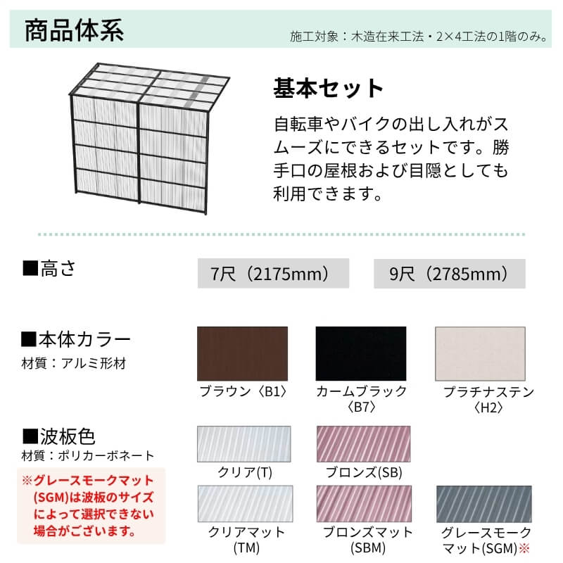YKK AP ストックヤードII YKKap 3615 2間×五尺 間口L3660×奥行D1445×高さH2175/2785mm 基本セット ...