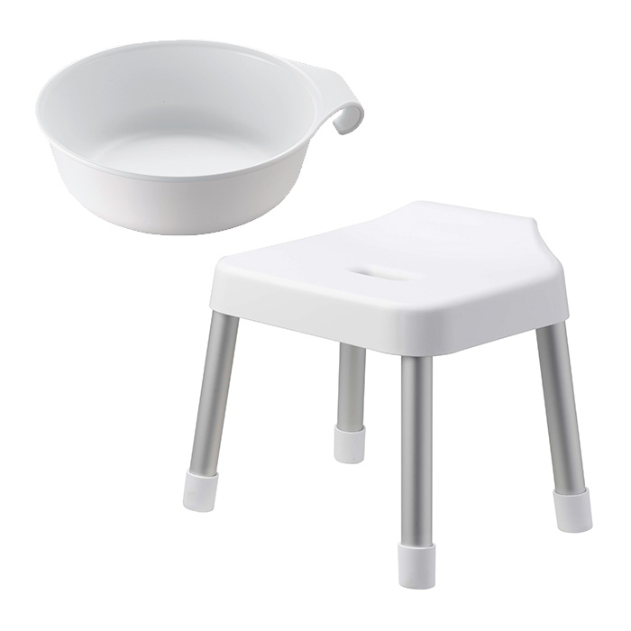 引っ掛け 風呂イス SH30 マグネット&引っ掛け湯おけ セット MIST おしゃれ 30cm 風呂いす バスチェア 洗面器 手桶 山崎実業 ...